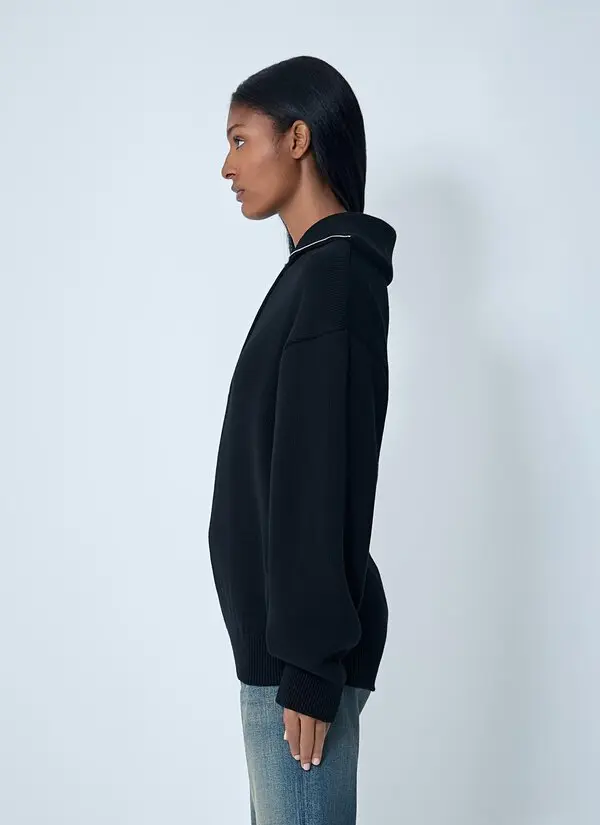 Balenciaga Zip-up Sweater - Black
