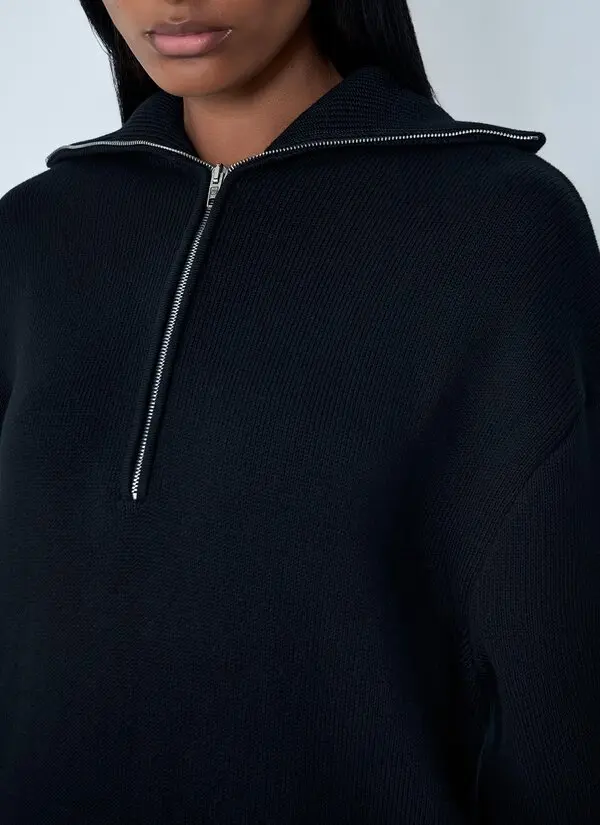 Balenciaga Zip-up Sweater - Black