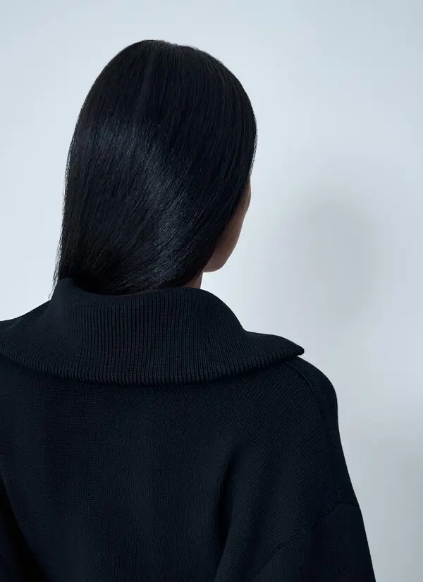 Balenciaga Zip-up Sweater - Black