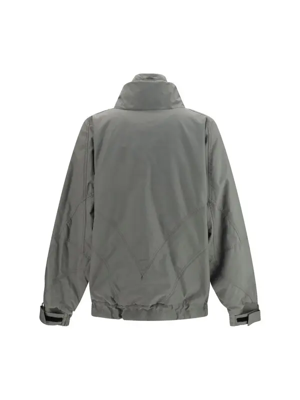 Attico High-neck Bomber With Zips - Gray