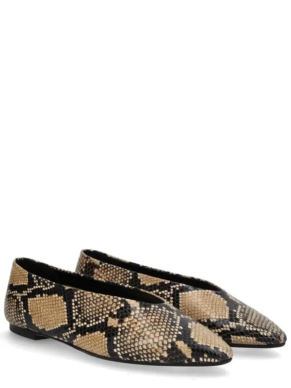 AeydĒ Snake Print Calf Leather Ballerina Betty - Multicolor
