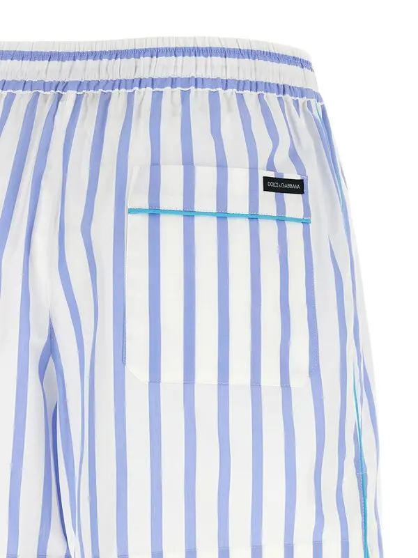 Dolce & Gabbana Striped Bermuda Shorts - Blue