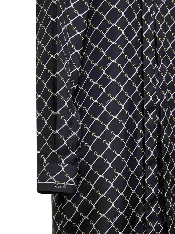 Gucci Printed Silk Twill Mini Dress - Multicolor