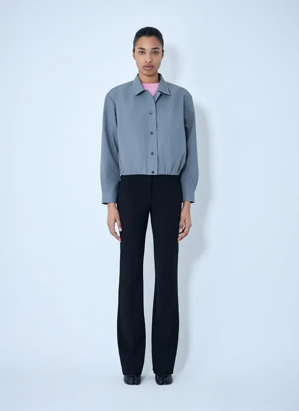 JIL SANDER Cotton Poplin Cropped Shirt