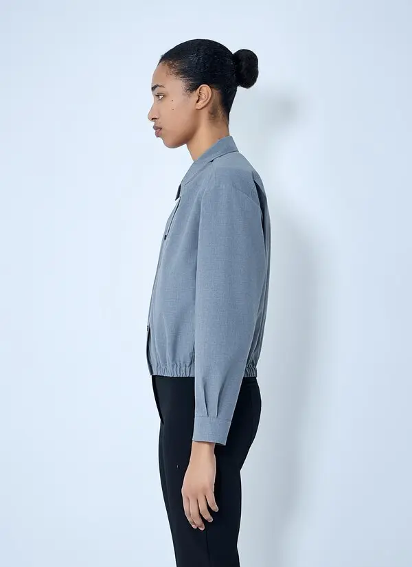 JIL SANDER Cotton Poplin Cropped Shirt