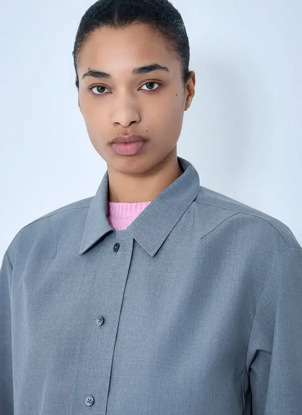JIL SANDER Wool Cropped Shirt