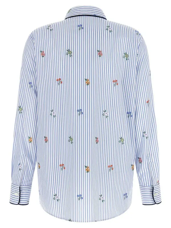 Etro Floral Embroidery Shirt - Blue