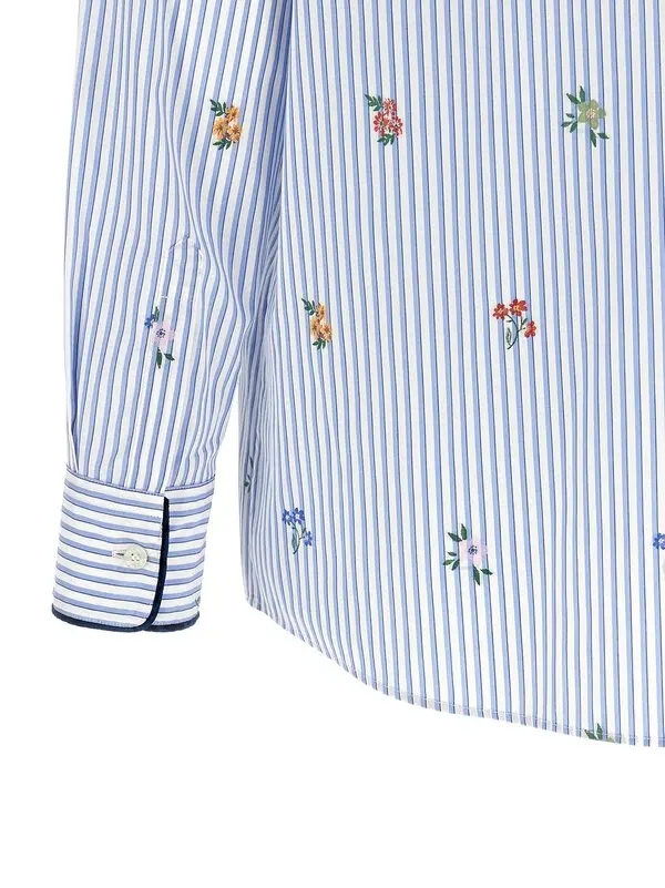 Etro Floral Embroidery Shirt - Blue