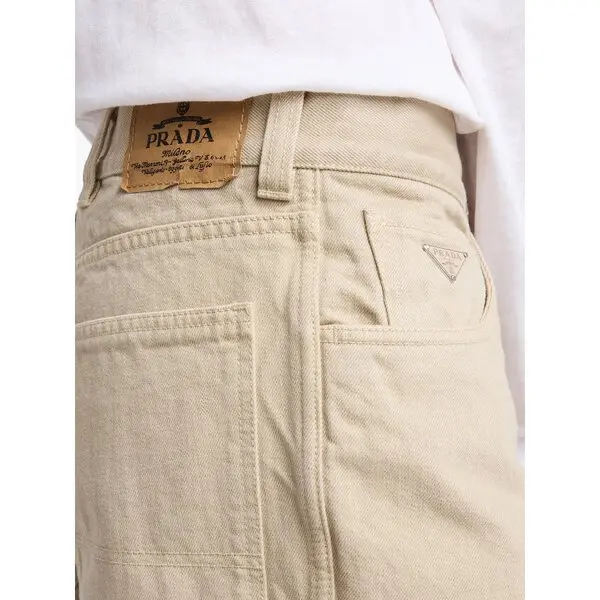 Prada Neutrals Denim Regular & Straight-leg Jeans