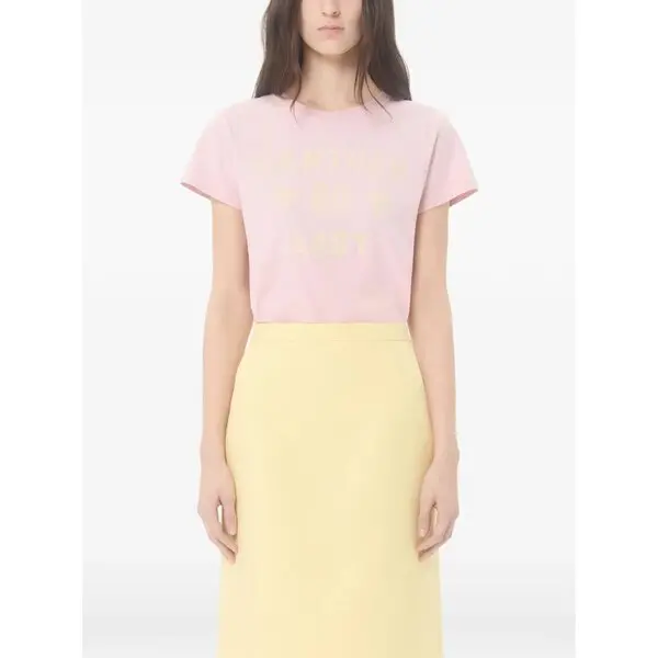 Valentino Garavani Logo Print Cotton T-shirt - Pink