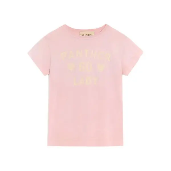 Valentino Garavani Logo Print Cotton T-shirt - Pink