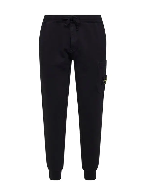 Stone Island Black Organic Cotton Jogger Trousers - Multicolor