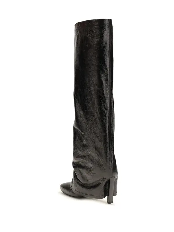 Attico Knee-high Eco-leather Boots - Black