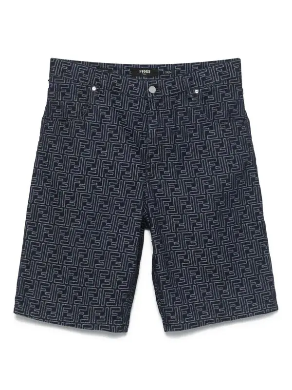 Fendi Ff` Denim Shorts