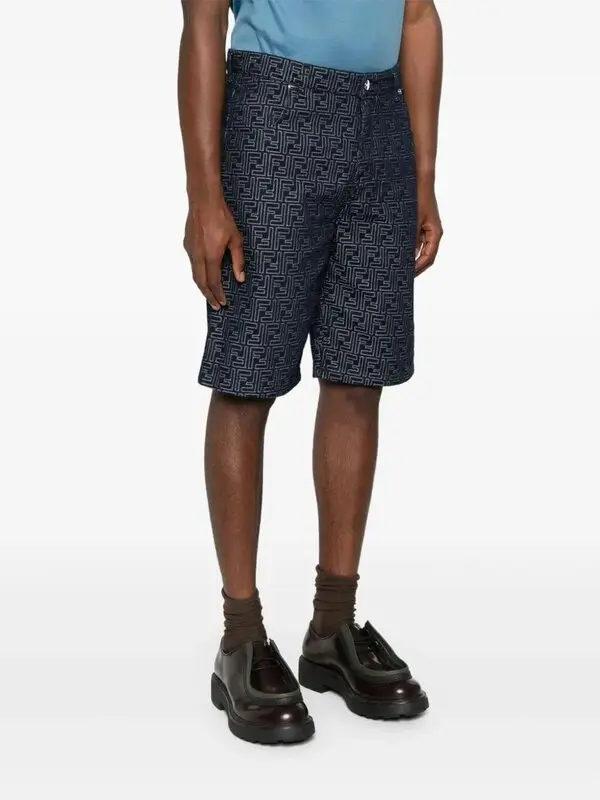 Fendi Ff` Denim Shorts