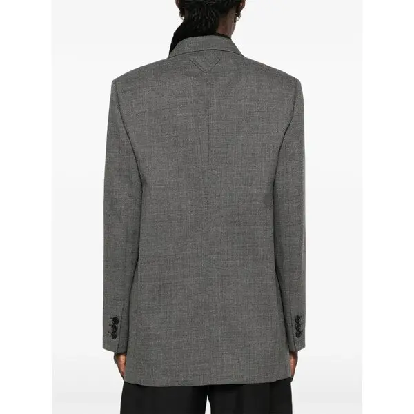 Prada Grey Jackets Blazers