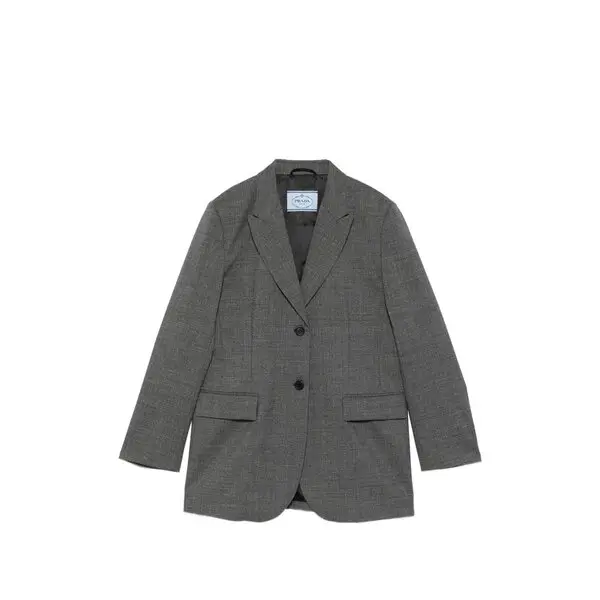 Prada Grey Jackets Blazers - Gray