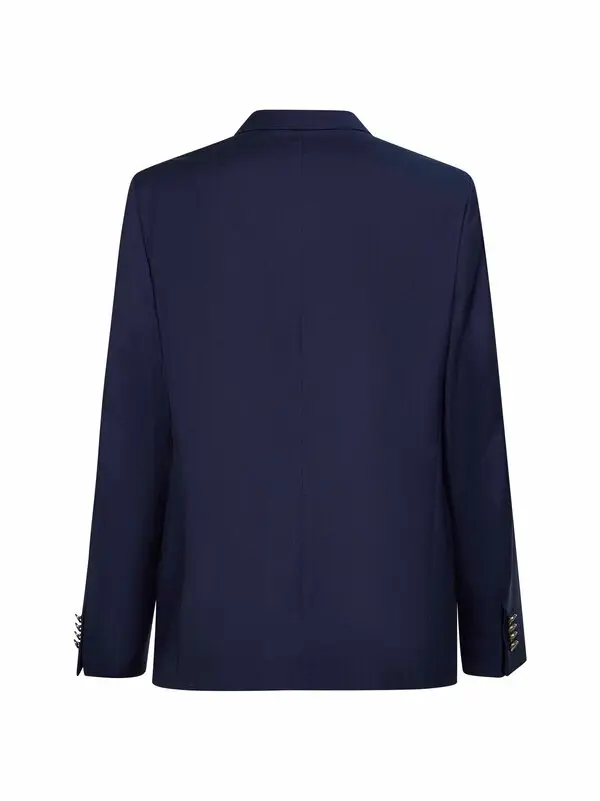 Etro Blue Wool Single-breasted Jacket
