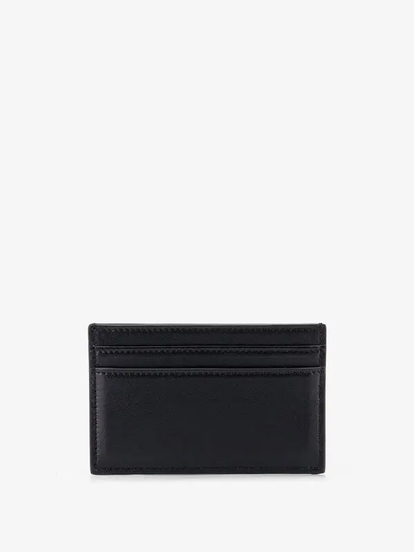Celine Leather Card Holder With Front Logo Print - Multicolor