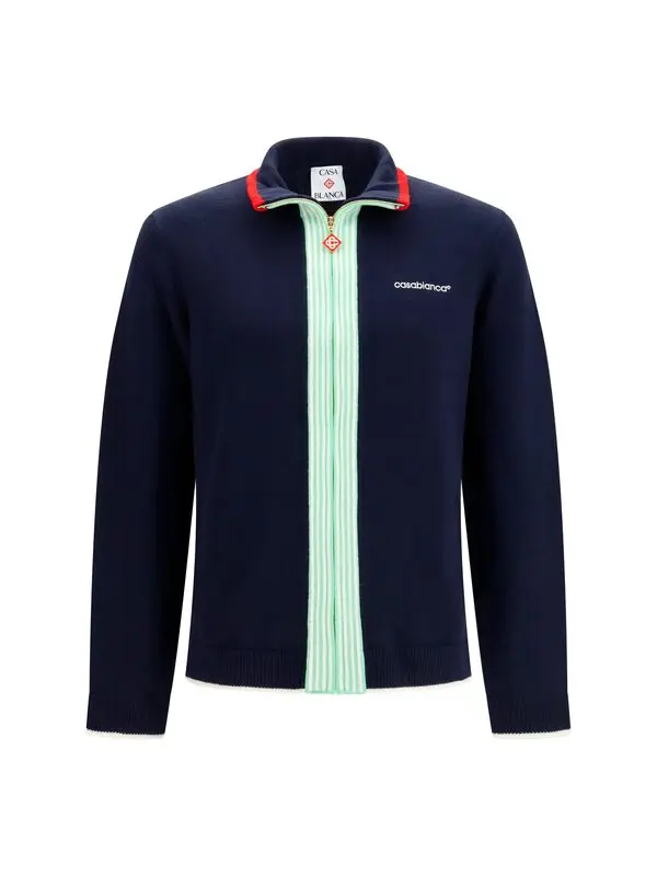 Casablanca Merino Wool Sports Jacket - Blue