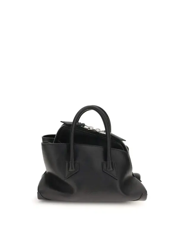 Attico La Passeggiata Mini Leather Handbag - Black