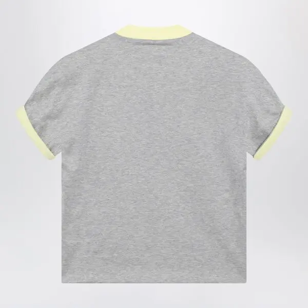 Versace Reversible Grey/yellow Cotton Jersey T-shirt - Gray