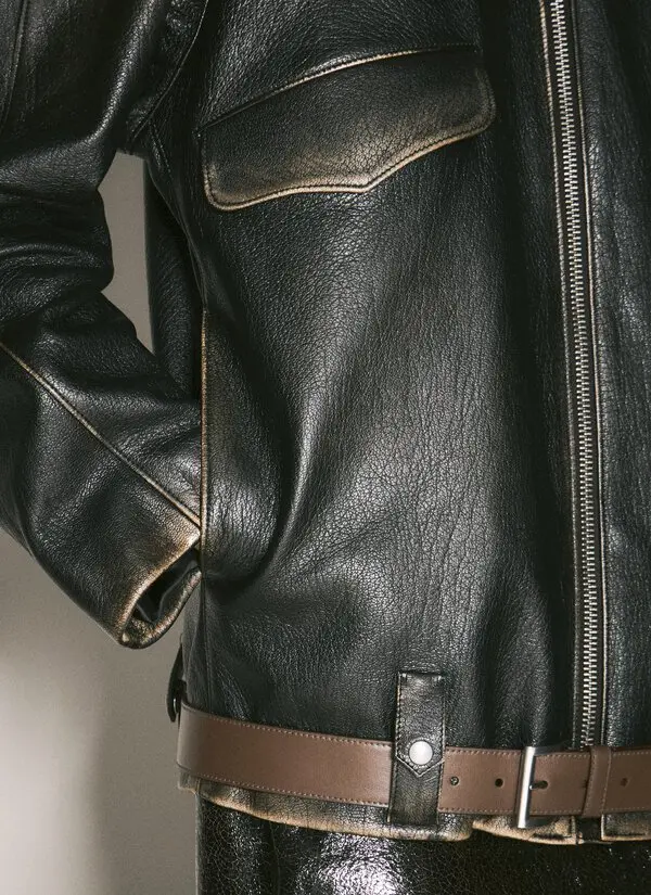 Prada Leather Blouson Jacket