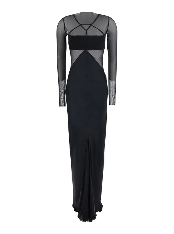 Rick Owens Combo Gown With Draped Details - Multicolor