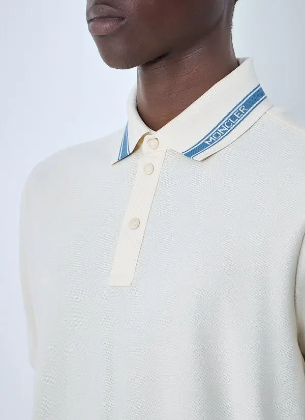 Moncler Polo Shirt With Contrast Collar