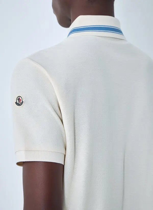 Moncler Polo Shirt With Contrast Collar