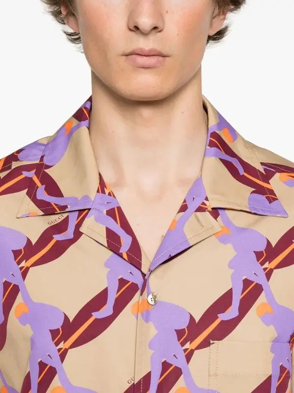 Gucci Twisted Surf On Pop` Print Shirt - Multicolor