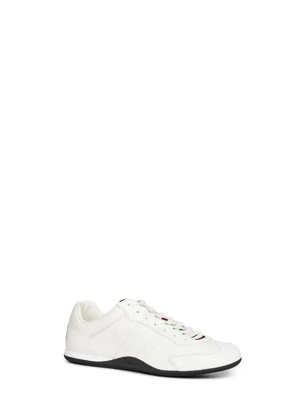 Gucci White Smooth Leather Shift Sneakers
