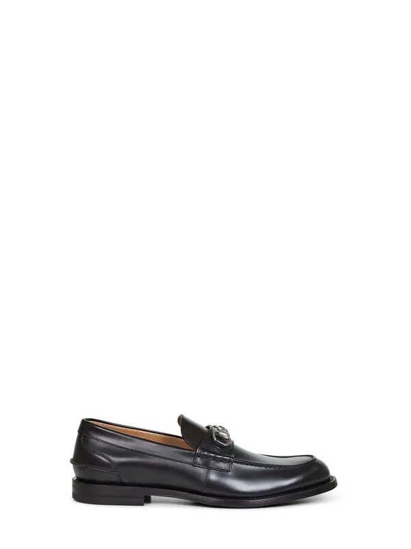 Gucci Black Leather Loafers With Horsebit - Multicolor