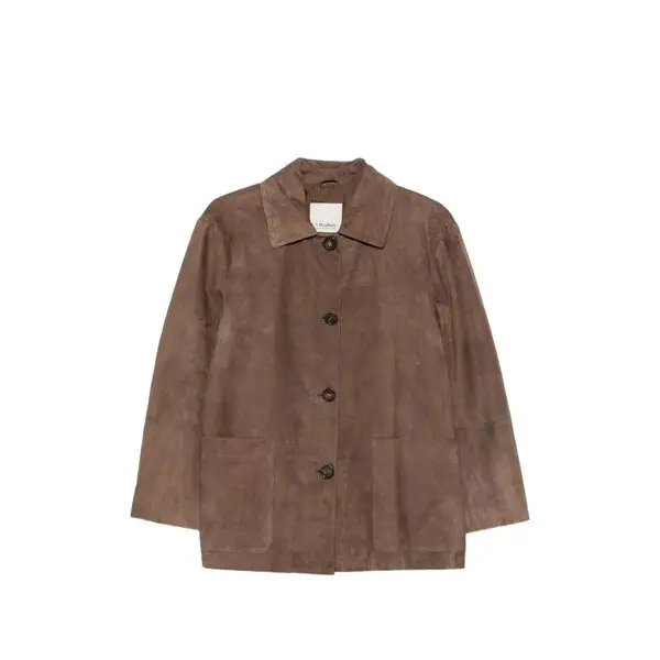 Max Mara Jackets Leather Jackets - Brown
