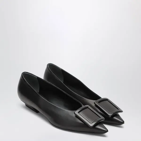 ROGER VIVIER Gommettine Ballerina In Leather - Black