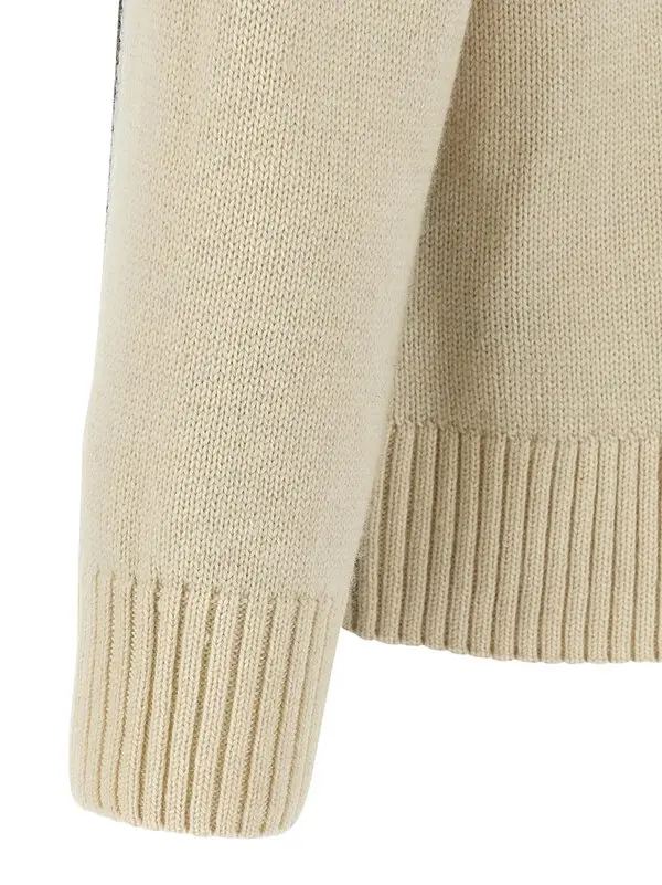 JW Anderson Two Tone Wool Blend Sweater - Gray