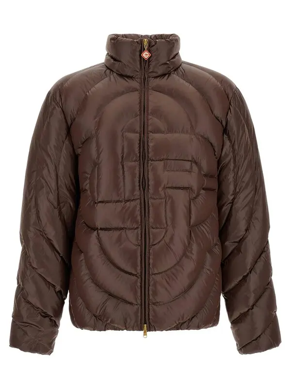 Casablanca Monogram Quilting Down Jacket - Brown