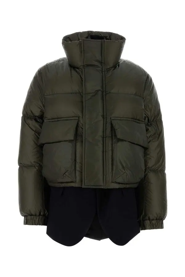 Sacai Olive Nylon Down Jacket