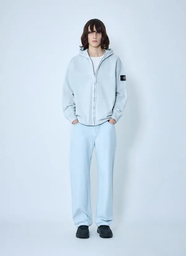 Stone Island Wide-leg Denim Jeans - Blue