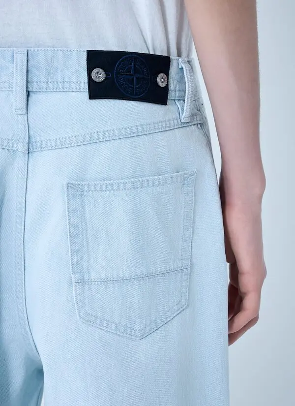 Stone Island Wide-leg Denim Jeans - Blue