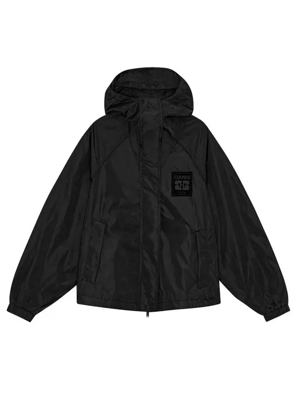 GANNI Logo Jacket - Black
