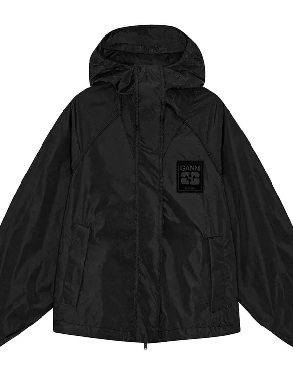 GANNI Logo Jacket - Black