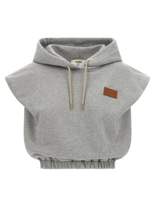 Fendi Essentia' Sweatshirt Top - Gray