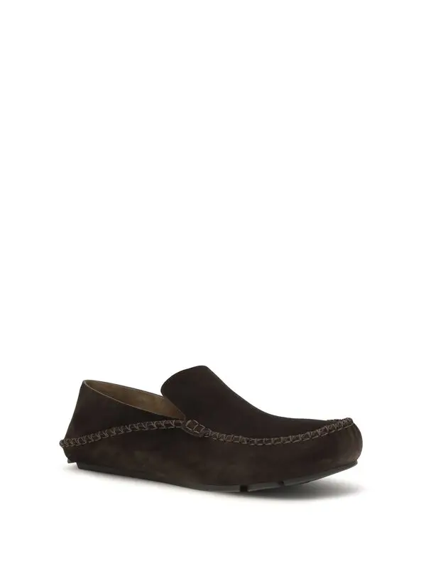 Loewe Rambla Loafers In Suede Calfskin
