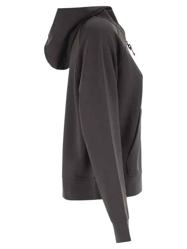 Max Mara Hooded Zip-up Jersey Sweatshirt - Multicolor