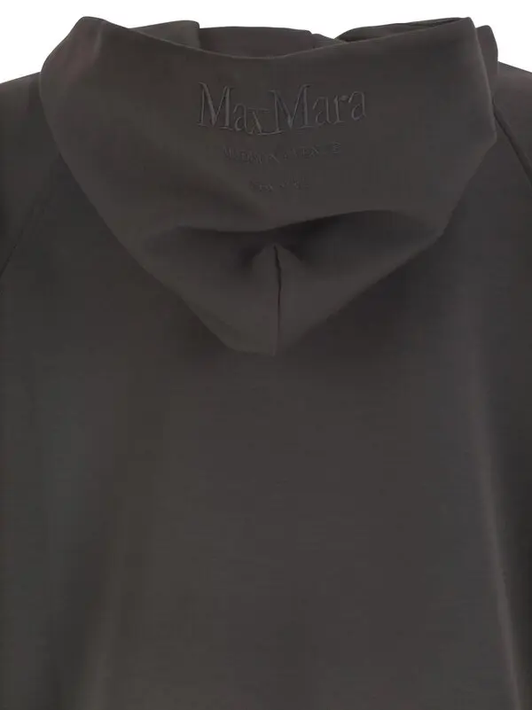 Max Mara Hooded Zip-up Jersey Sweatshirt - Multicolor