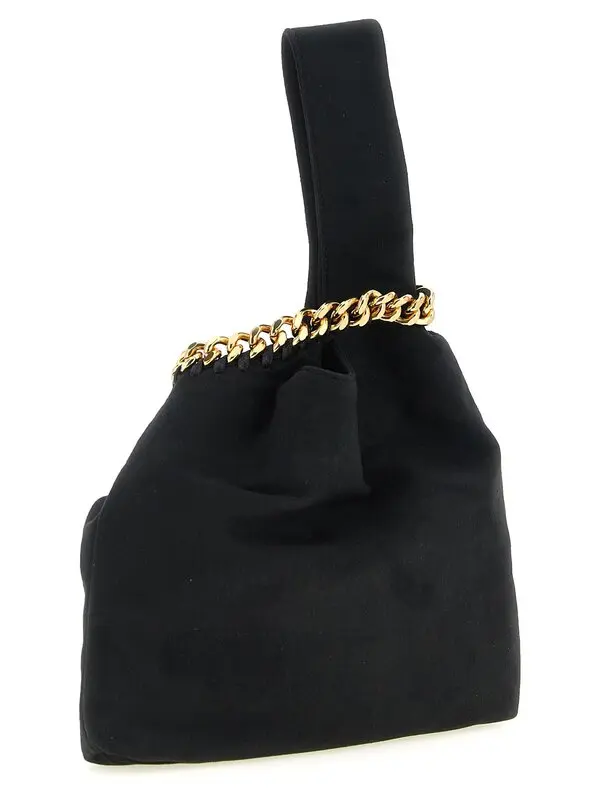 Stella McCartney Falabella Suede Wristlet Handbag - Black