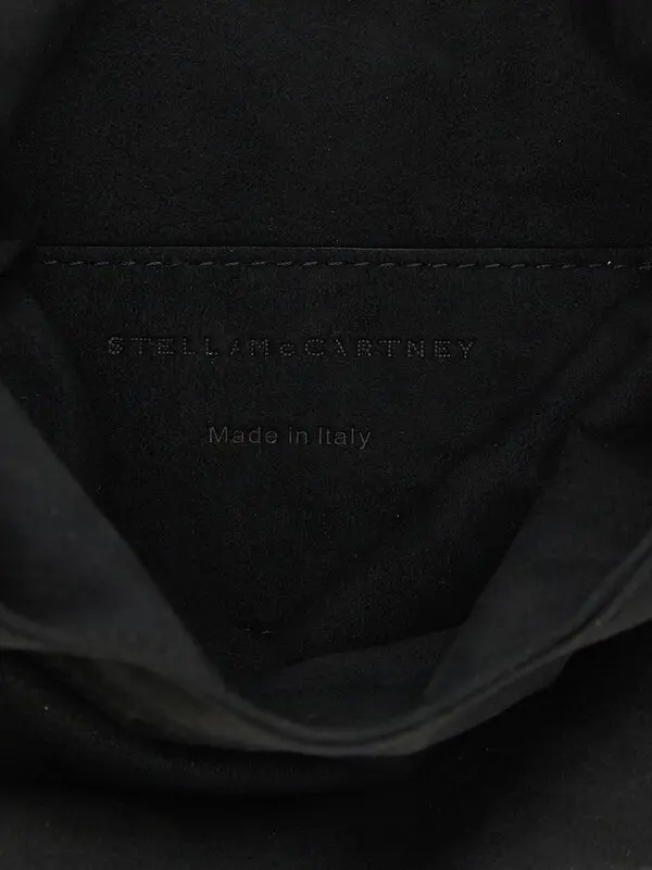 Stella McCartney Falabella Suede Wristlet Handbag - Black