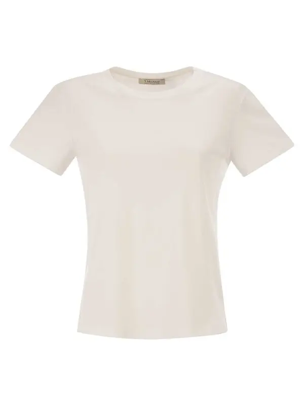 Max Mara Smmsegale Cotton And Modal Jersey T-shirt - White