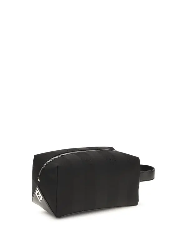 Fendi Striped Beauty Case - Cream
